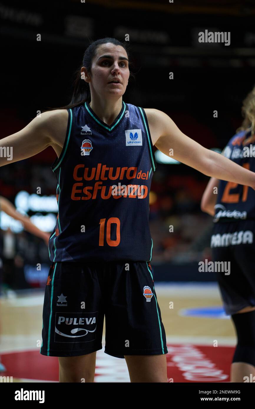 Leticia Romero of Valencia Basket in action during the J21 Liga ...