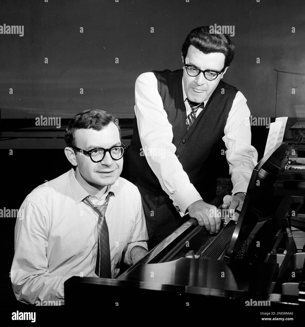 Pianists Arthur Ferrante and Louis Teicher pose at the piano, October 7 ...