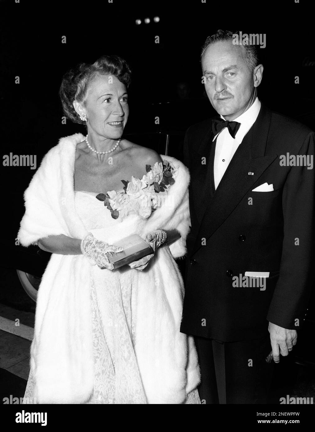 Producer of “All About Eve,” Darryl F. Zanuck, and his wife arriving to ...