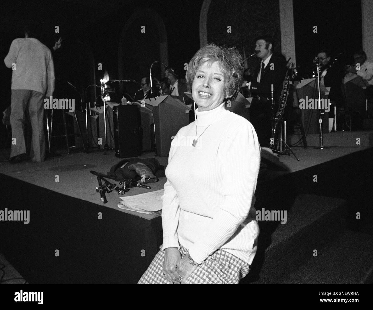 Helen Forrest in rehearsal for the Big Band Bash at the Statler Hilton ...