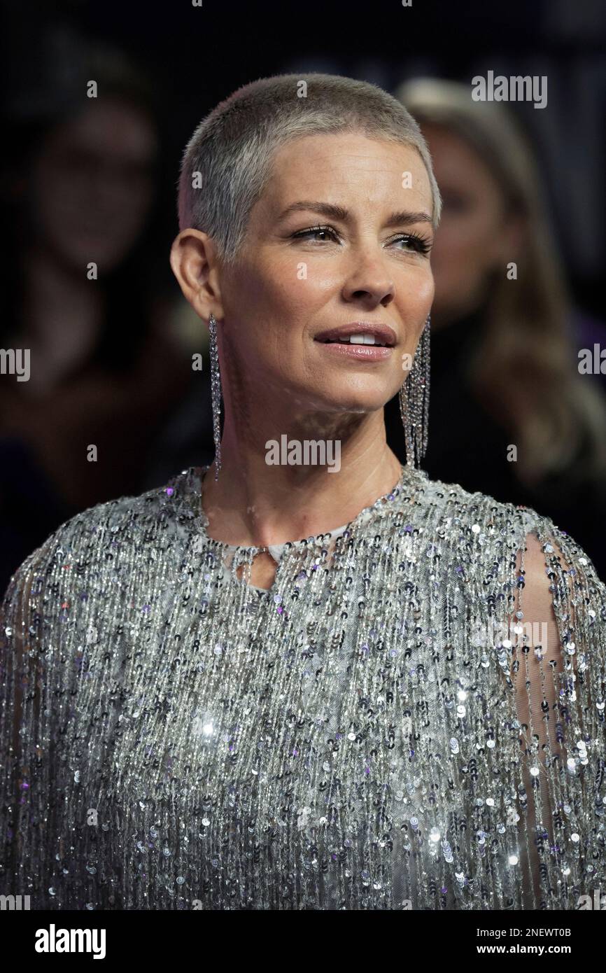 Evangeline Lilly poses for photographers upon arrival for the premiere ...