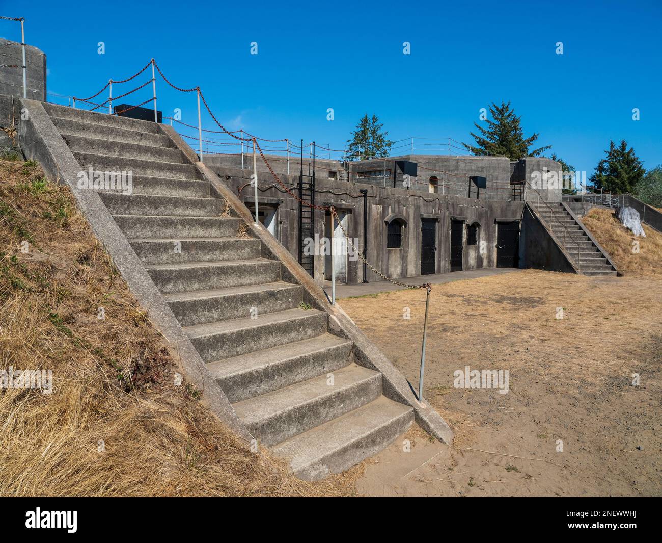 Historic battery, Fort Stevens State Park, Oregon Stock Photo - Alamy