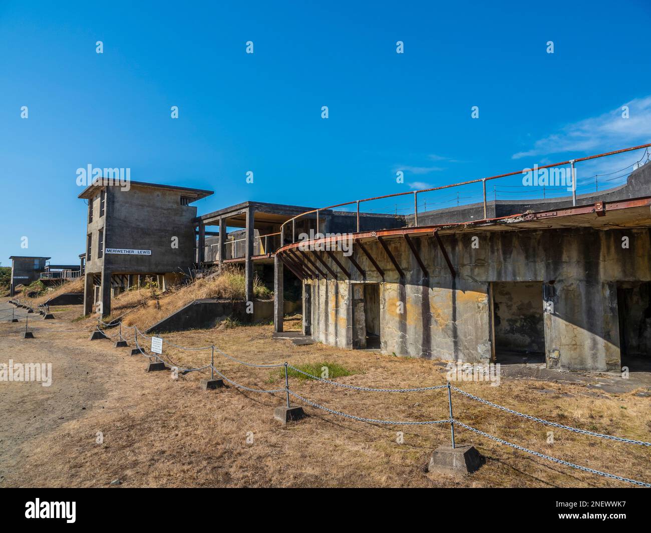 Meriwether Lewis Battery, Fort Stevens State Park, Oregon Stock Photo ...
