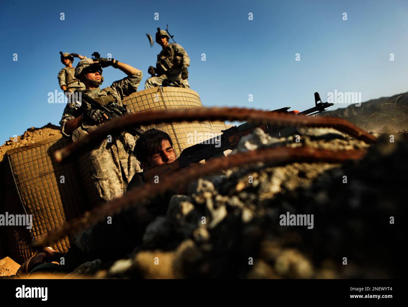 Sergeant Nesar Ahmad from the Afghan National Army, joined by the ...