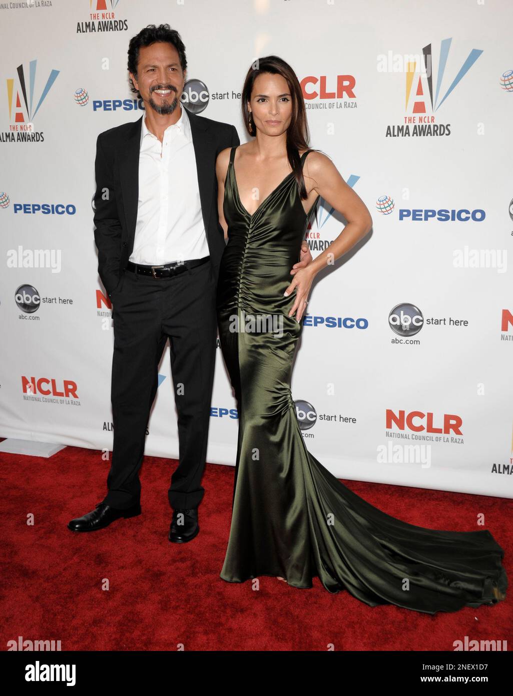 Actor Benjamin Bratt, left, and his wife, actress Talisa Soto arrive at ...