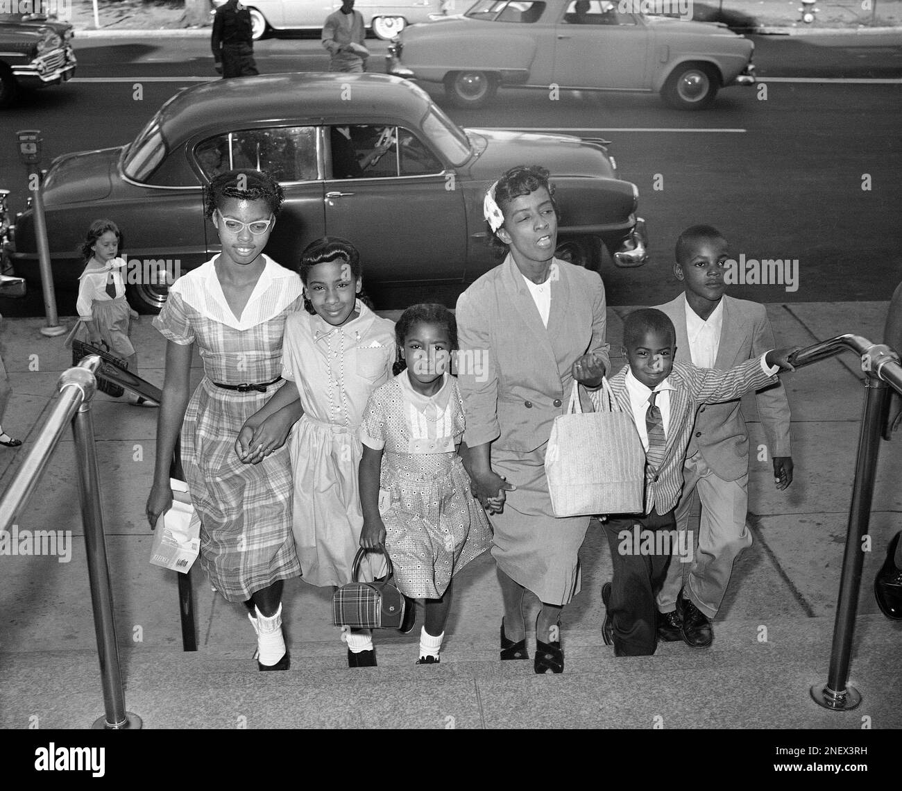 Black students seeking admission to white Alexandria schools pose on ...