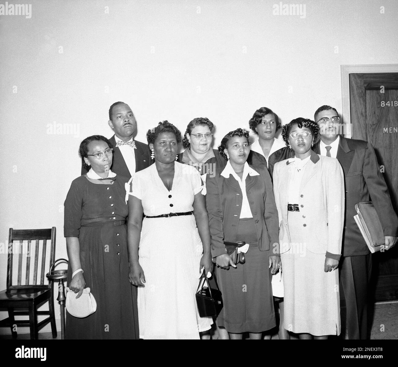 The five plaintiffs, together with their attorneys, in a precedent ...