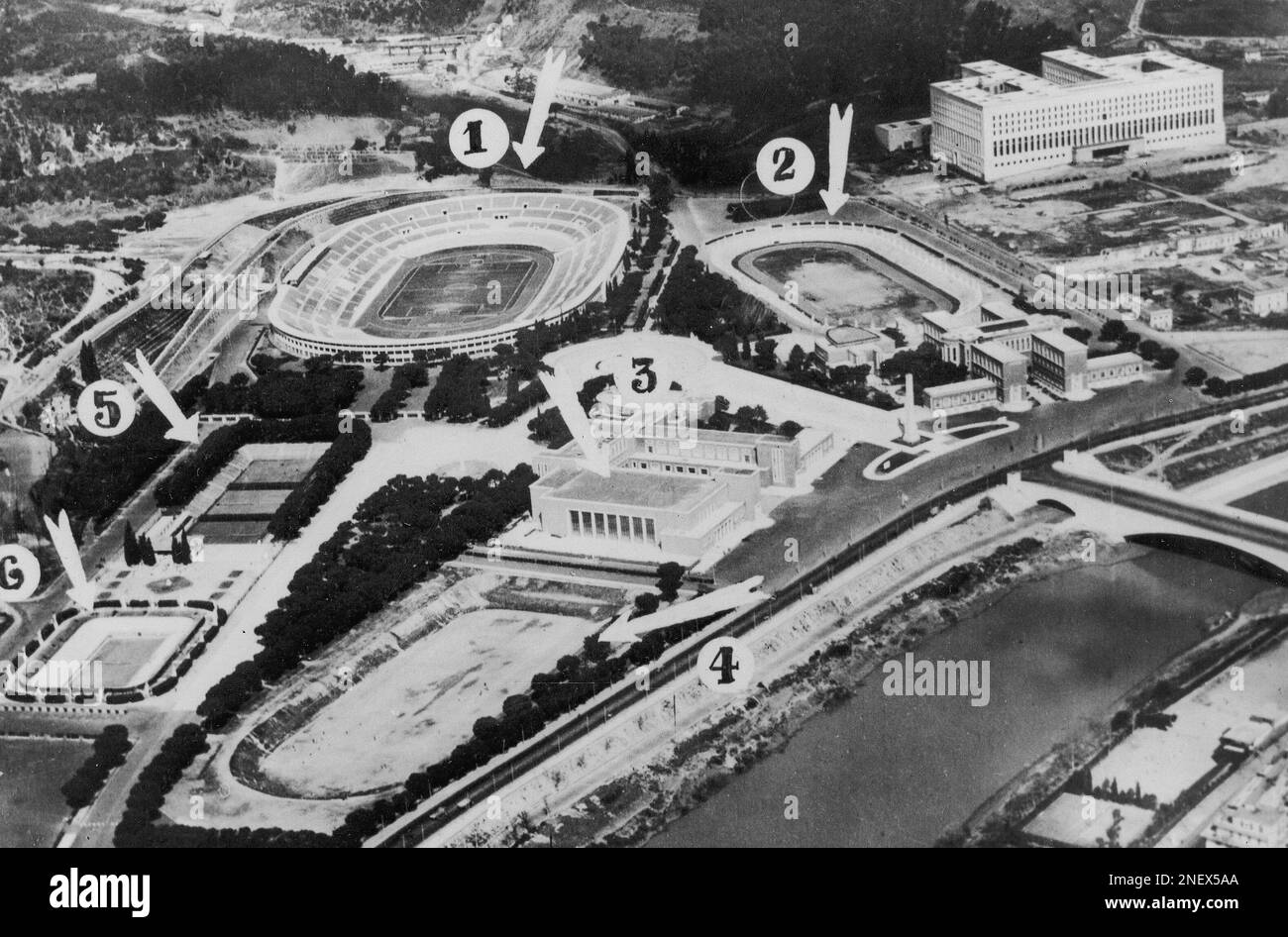 This is an aerial view of Foro Italico, formerly known as Foro ...