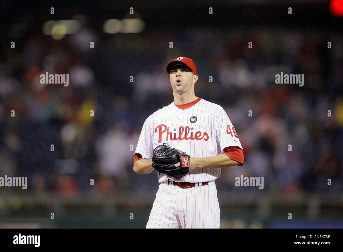 Philadelphia Phillies catcher Carlos Ruiz during a baseball game ...