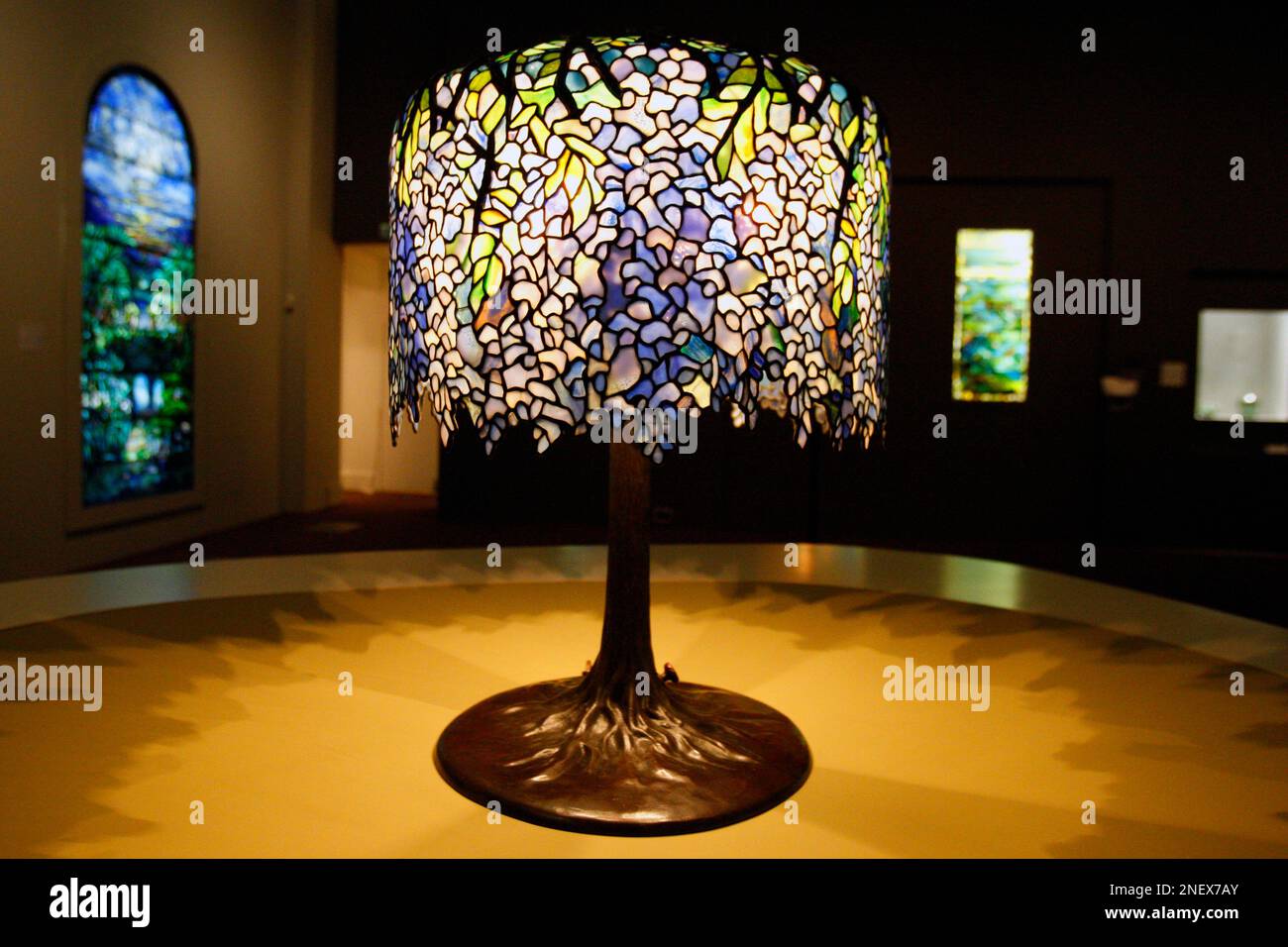 Creation by Louis Comfort Tiffany are displayed as part of an ...