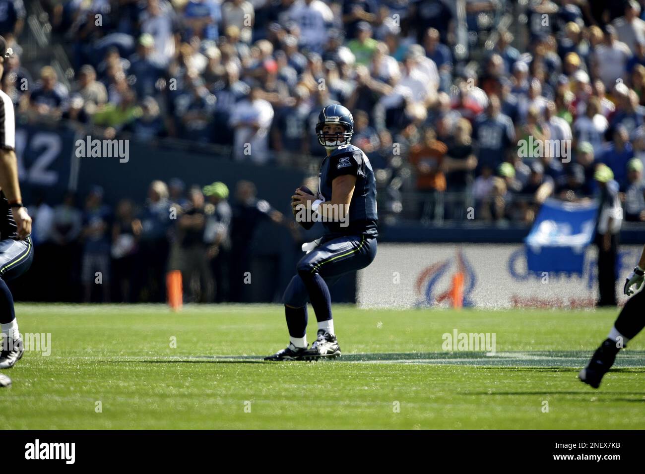 Seattle Seahawks quarterback Matt Hasselbeck in action during an NFL ...