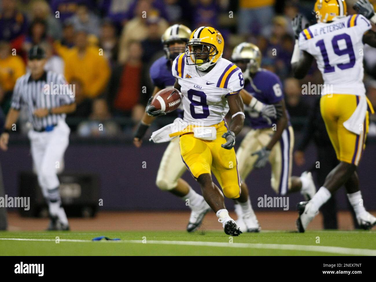 LSU running back Trindon Holliday in action against Washington during ...