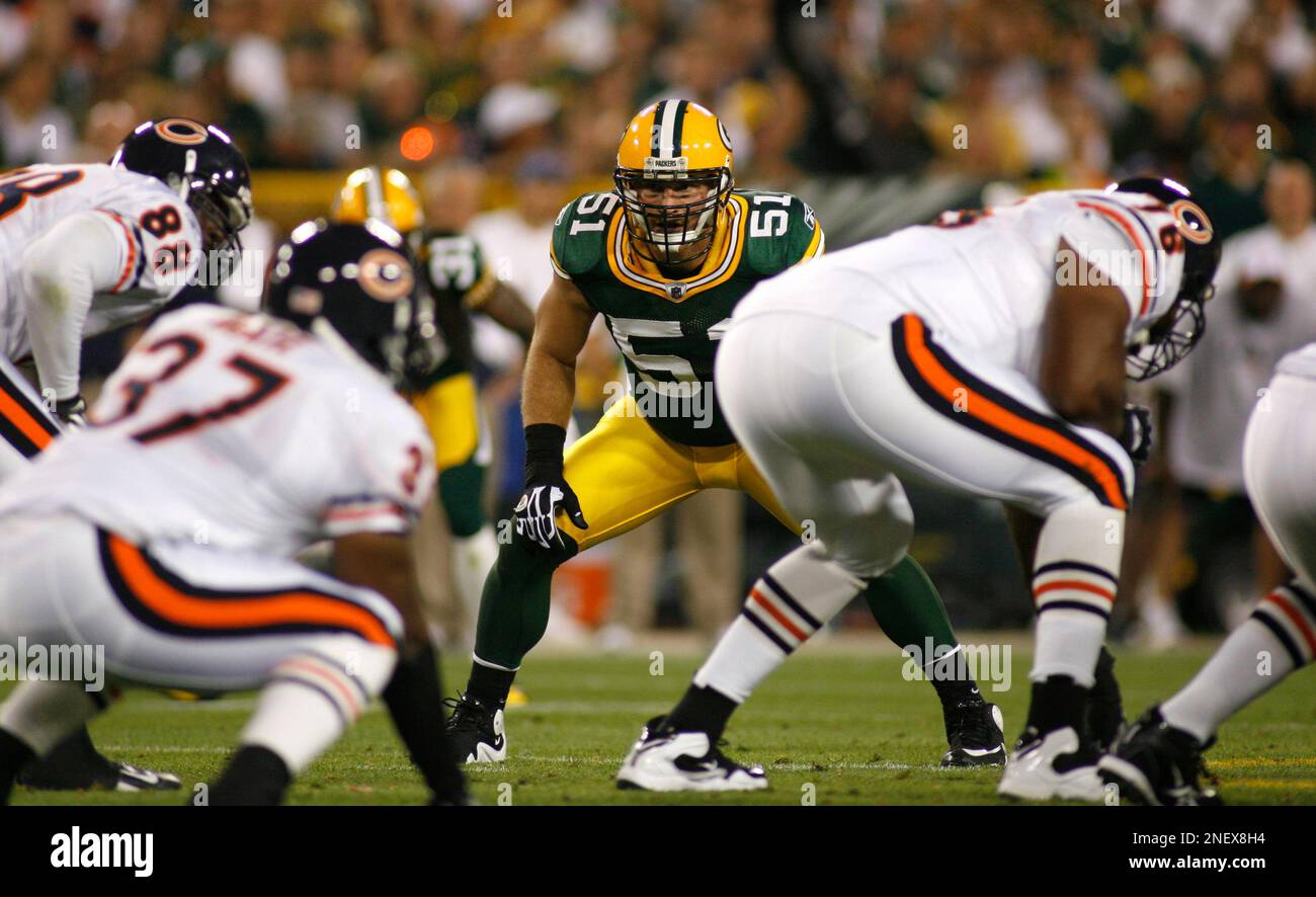 Green Bay Packers' Brady Poppinga is seen during the first half of an ...