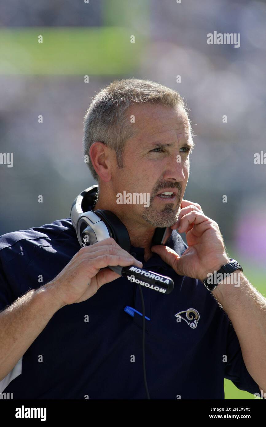 St. Louis Rams head coach Steve Spagnuolo Sunday, Sept. 13, 2009, in ...
