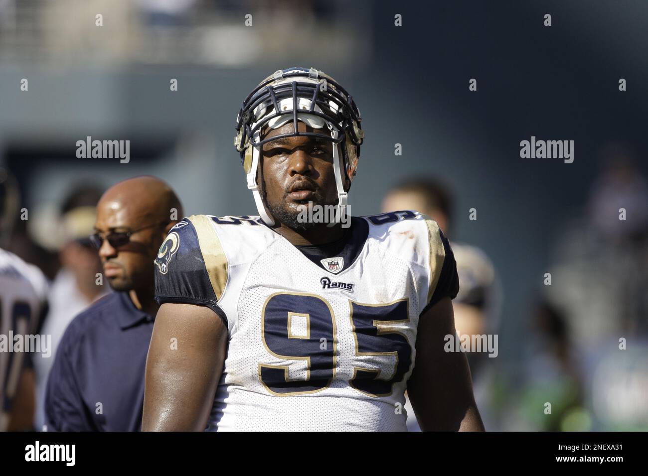 St. Louis Rams Clifton Ryan on the sidelines against the Seattle ...