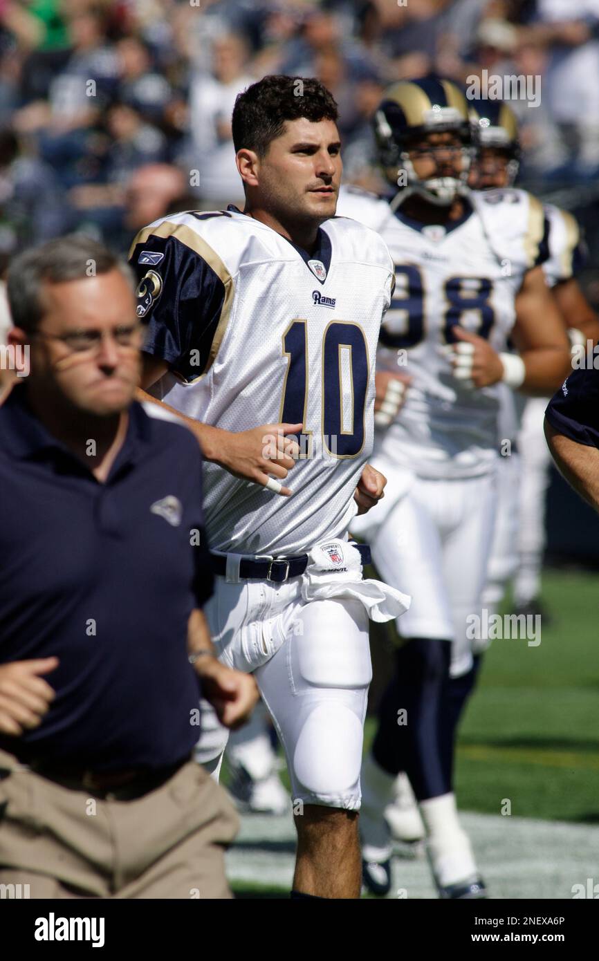 St. Louis Rams Marc Bulger Sunday, Sept. 13, 2009, in Seattle in action ...