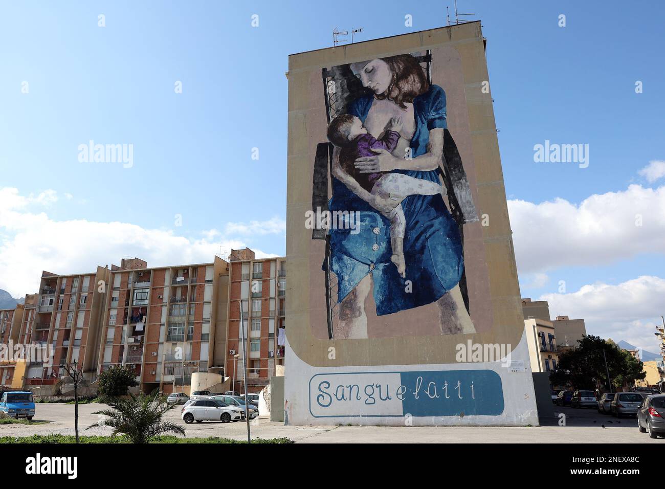 Palermo, Italy. 16th Feb, 2023. in the photo the murals of the Sperone ...