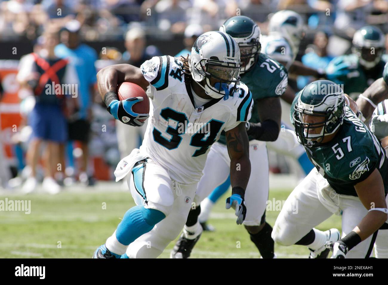 Carolina Panthers' DeAngelo Williams (34) and Philadelphia Eagles ...
