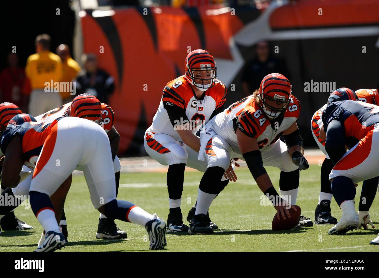 Cincinnati Bengals center Kyle Cook (64) hikes the ball to Cincinnati ...