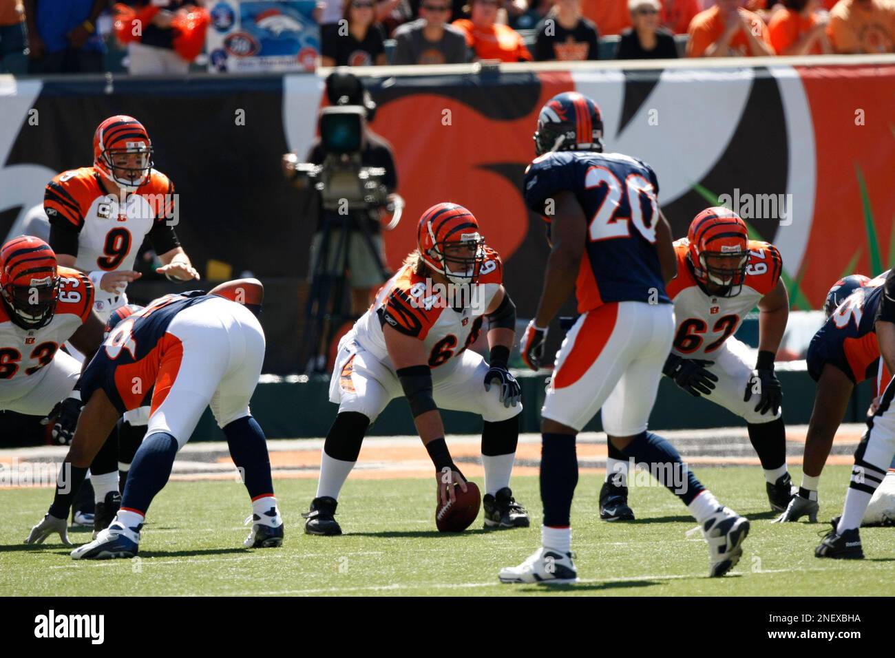 Cincinnati Bengals center Kyle Cook (64) hikes to Cincinnati Bengals ...