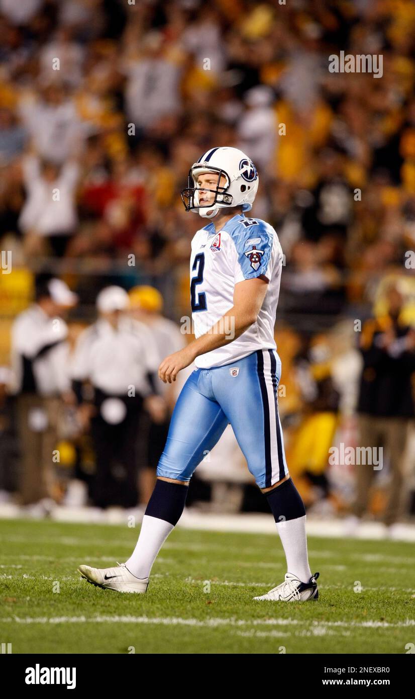 Tennessee Titans placekicker Rob Bironas plays against the Pittsburgh ...