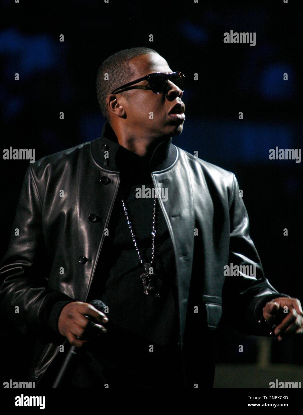 Rapper Shawn "Jay-Z" Carter performs at the 'Answer The Call' concert ...