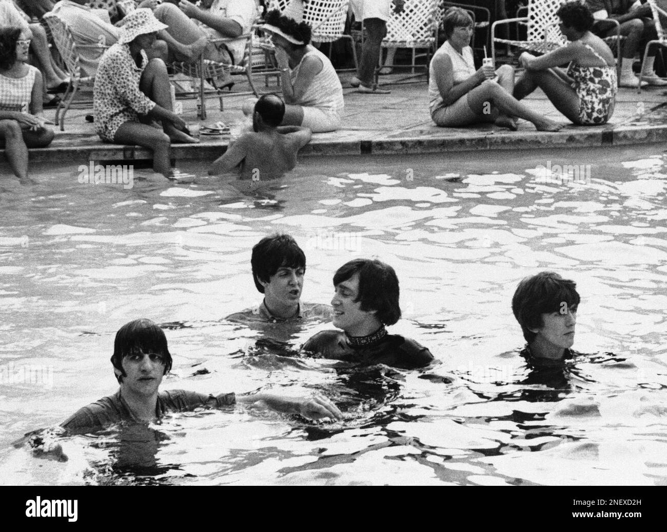 The Beatles, from left Ringo Starr, John McCartney, John Lennon, and ...