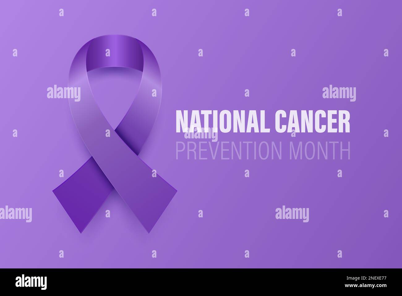 National Cancer Prevention Month Banner, Card, Placard with Vector 3d ...