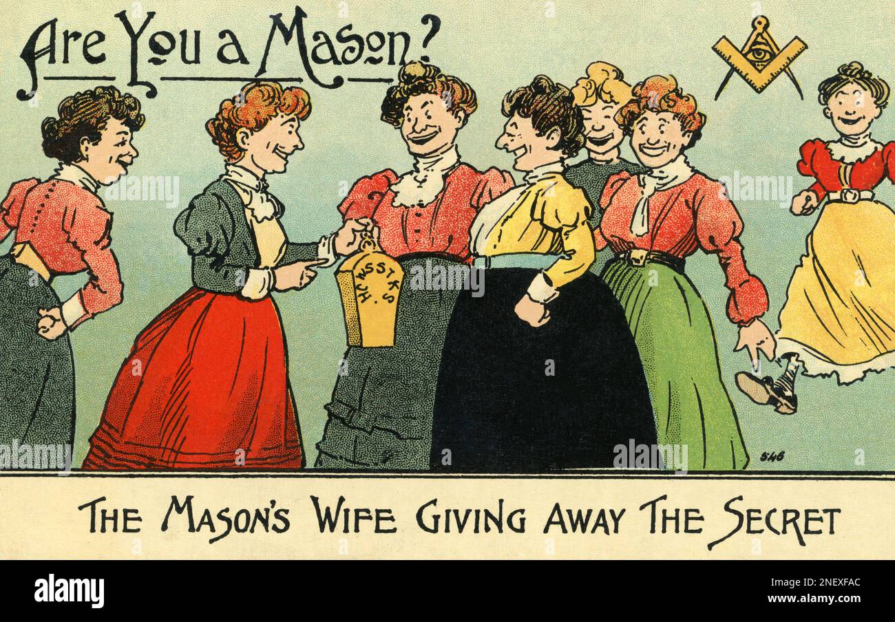 Masonic Postcard. Are you a Mason Stock Photo - Alamy