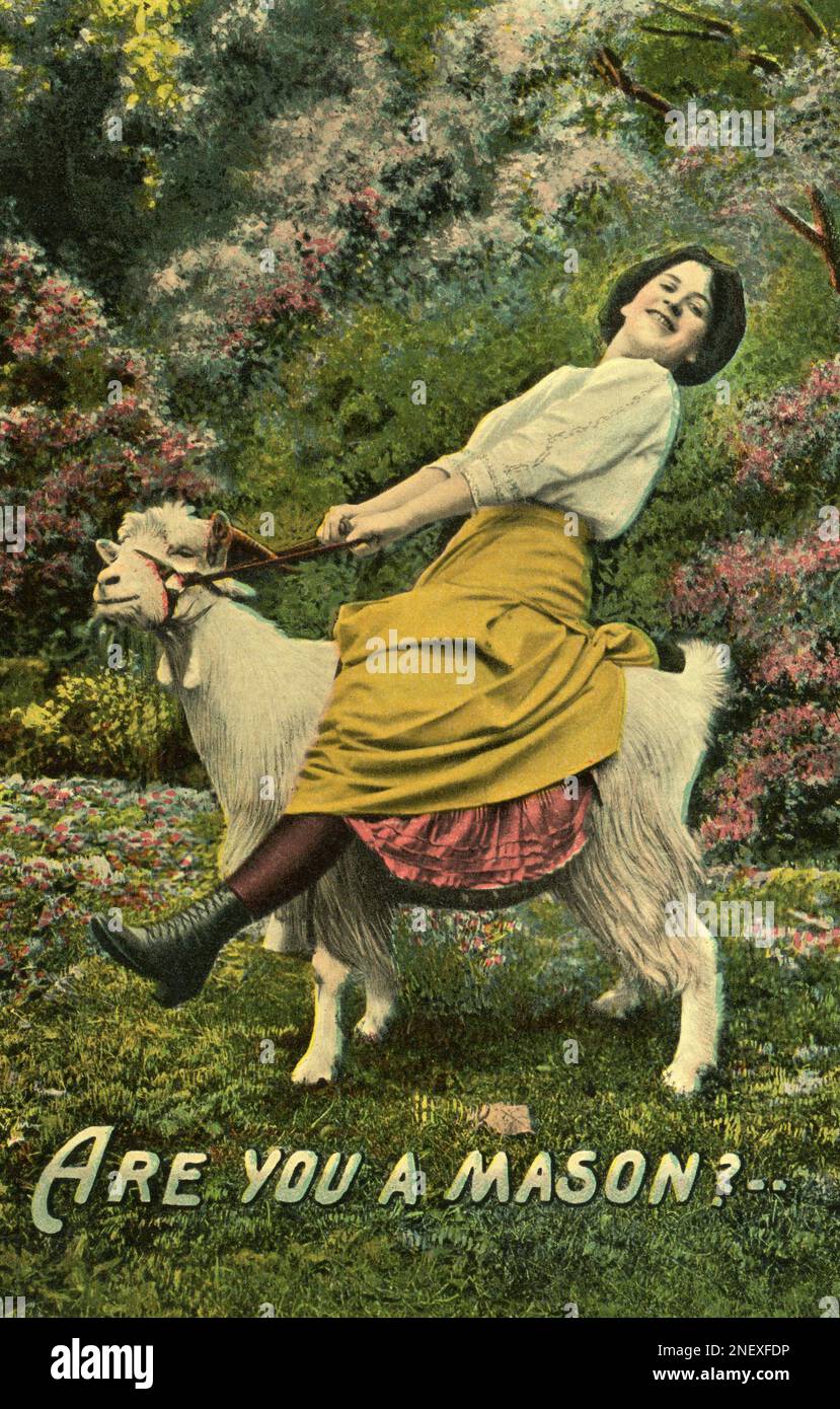 Masonic Postcard. Are you a Mason Stock Photo - Alamy