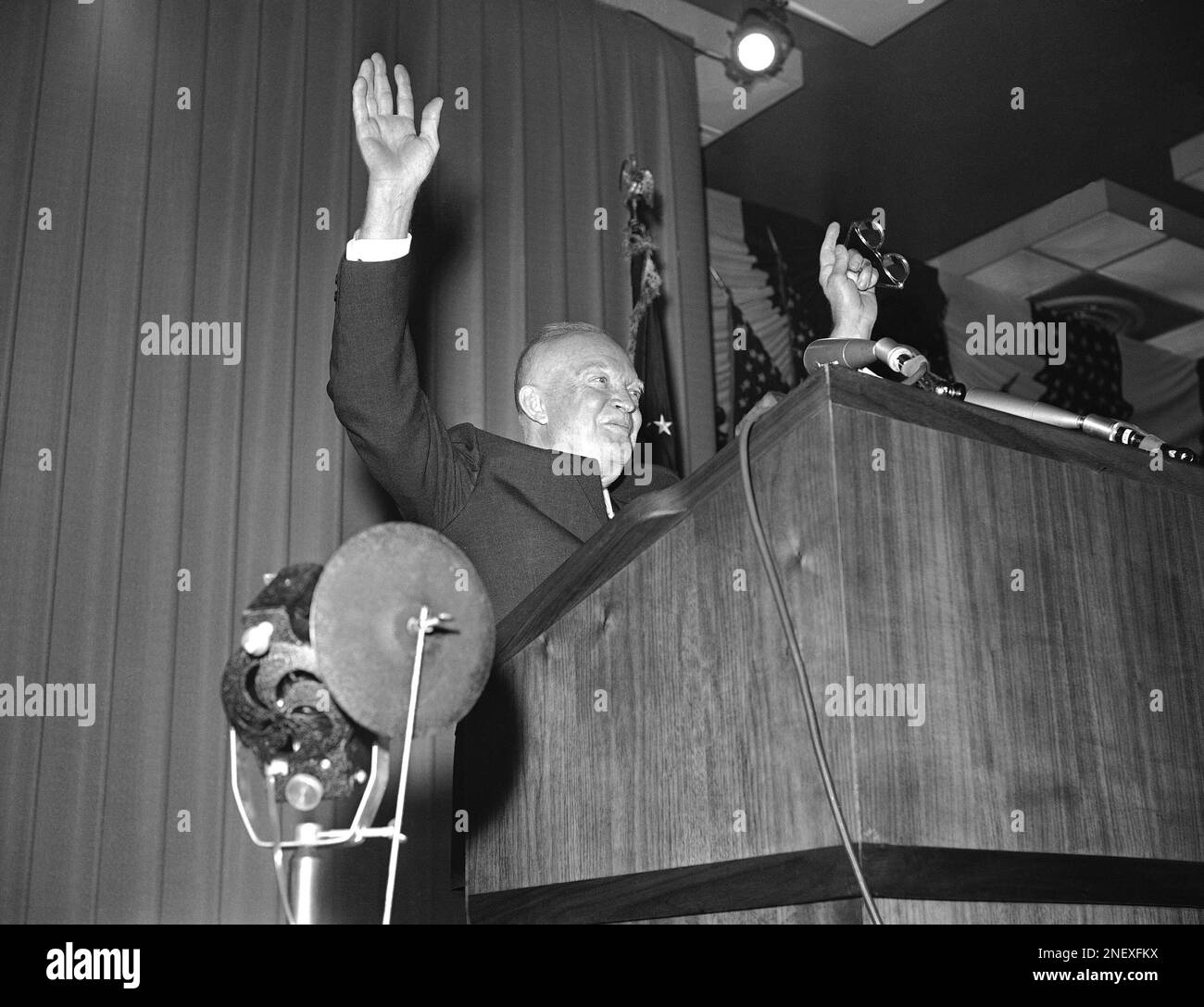 Presiden Dwight Eisenhower is pictured during appearance on Nov. 2 ...