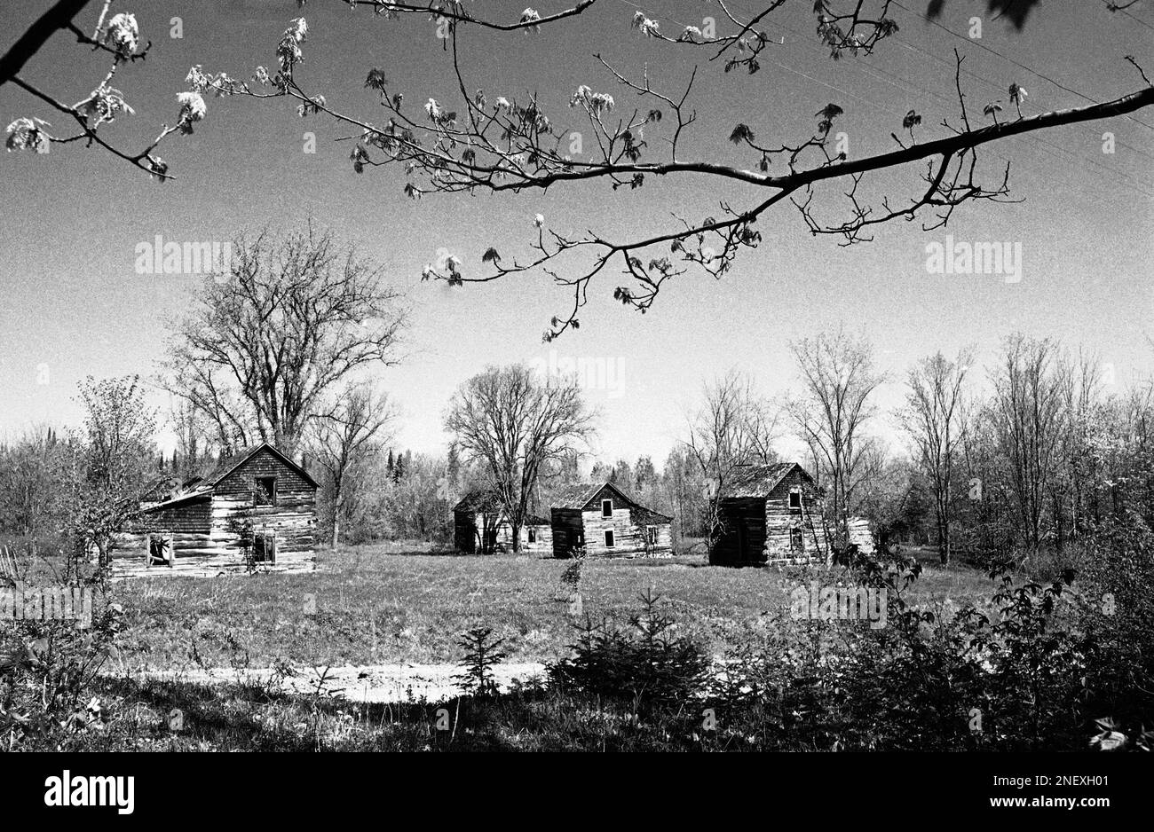 Ghost town Victoria, Michigan on August 19, 1967, former coppermining ...