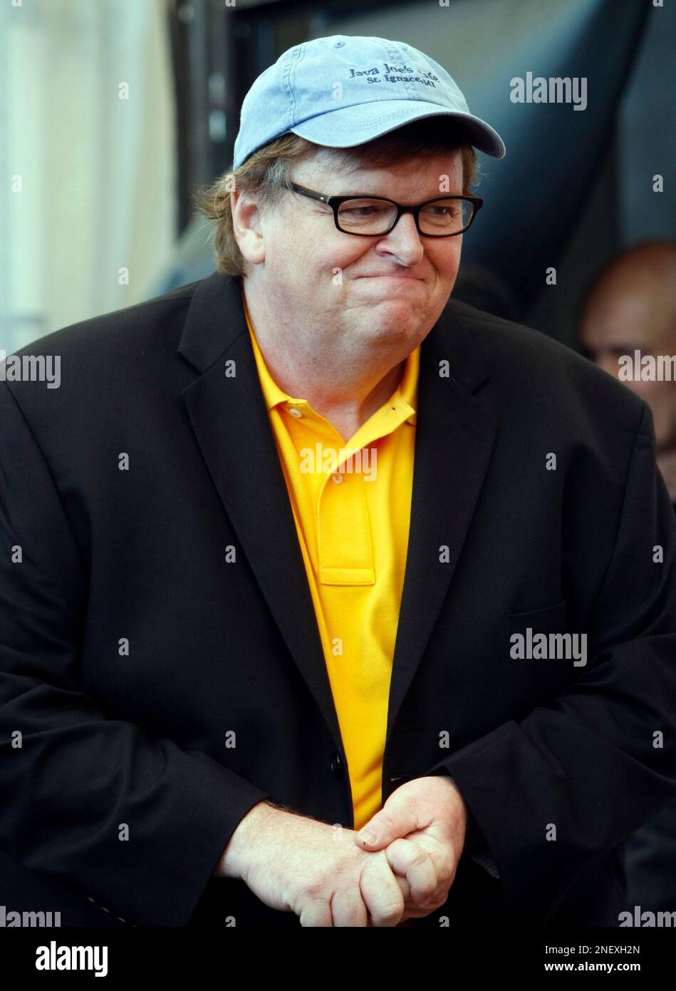 U.S. director Michael Moore poses during the photo call for the film ...