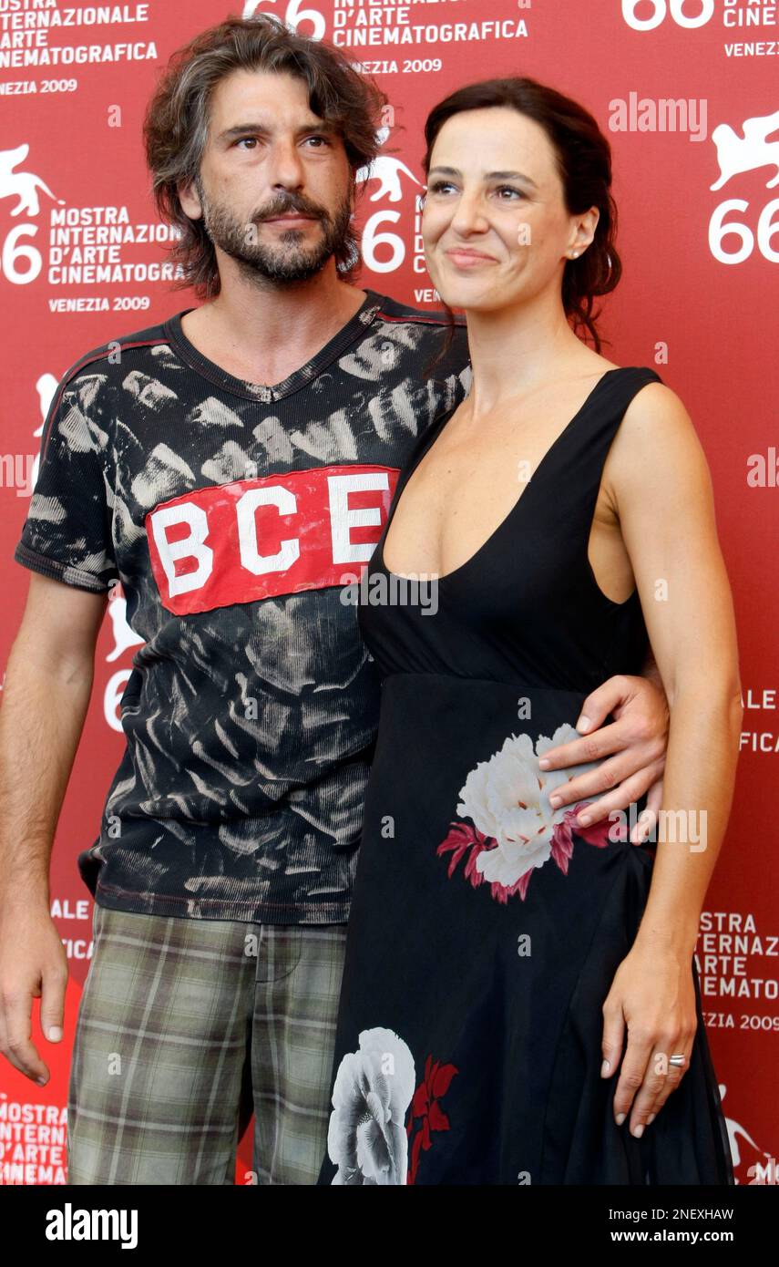 Italian actor Luca Lionello, left, and Italian actress Valentina ...