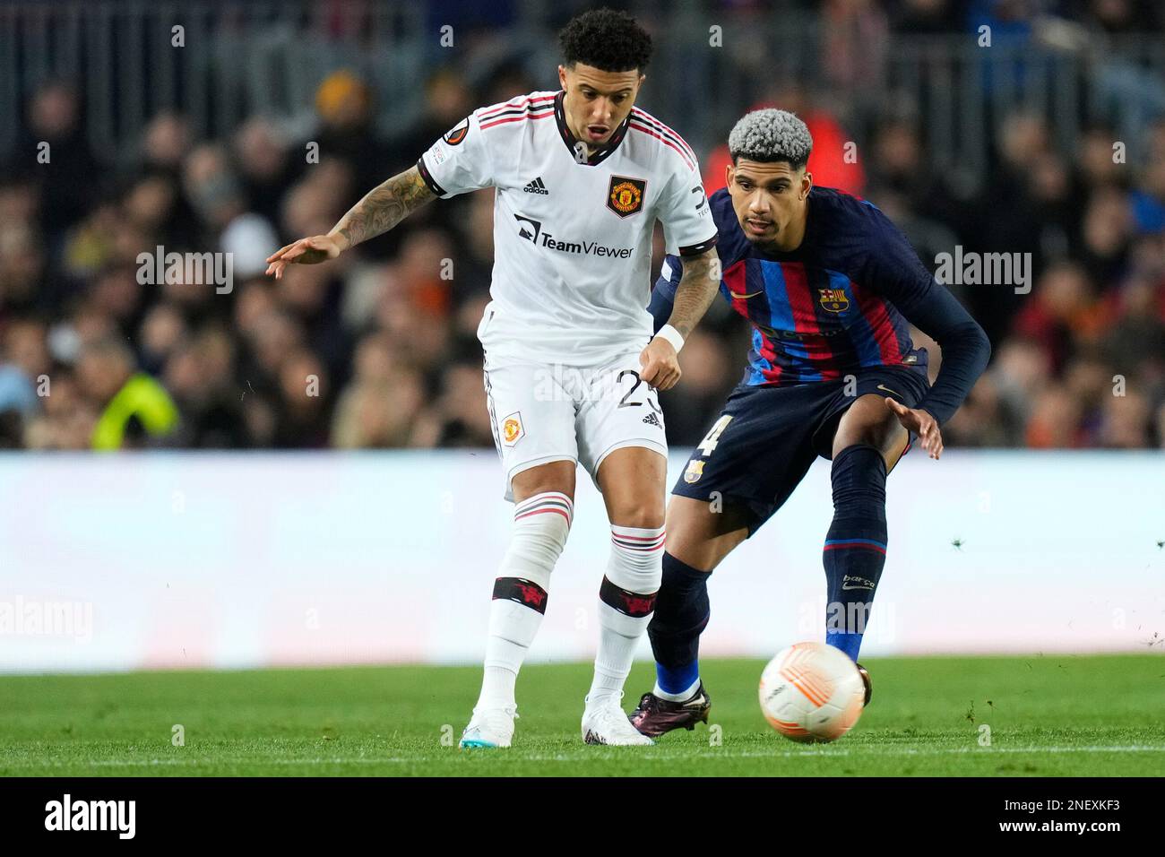 Barcelona, Spain. 16th Feb, 2023. Jadon Sancho (Manchester United ...