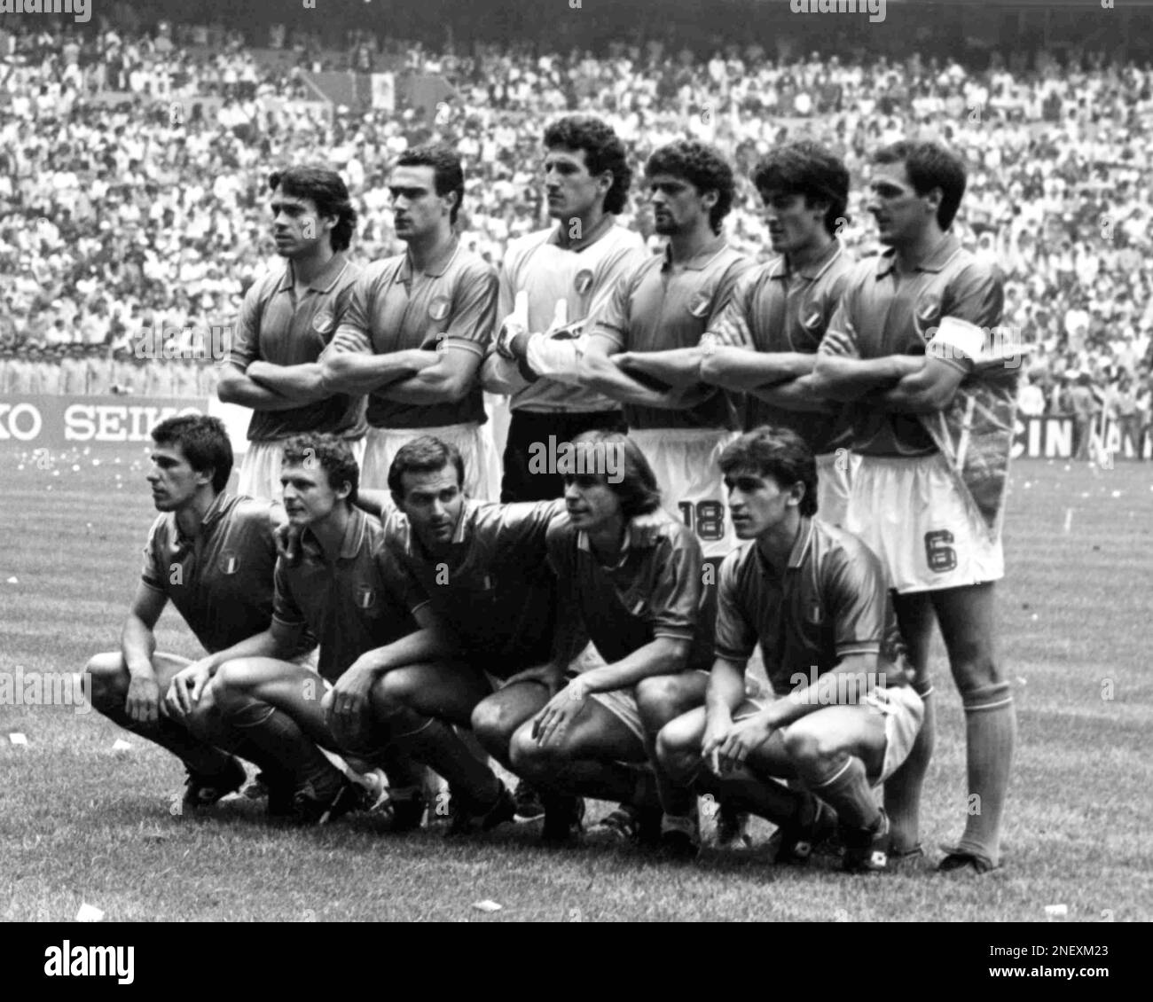 The Italian team pose for photographers before the start of the ...