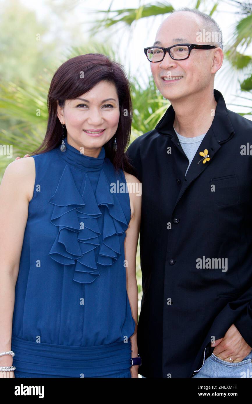 Hong Kong director Yonfan, left, poses with TVB executive Virginia Lok ...