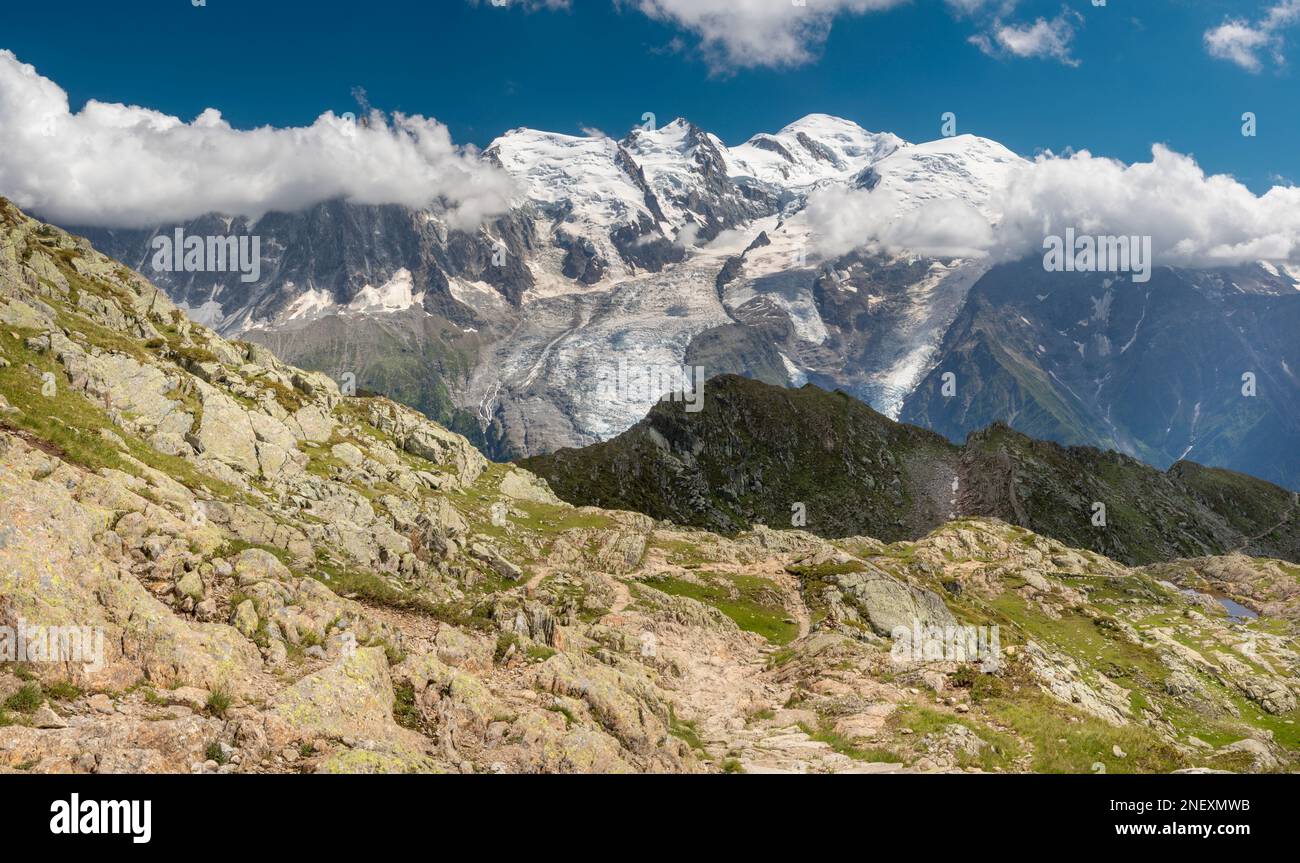 The Mont Blanc massif - Chamonix Stock Photo - Alamy