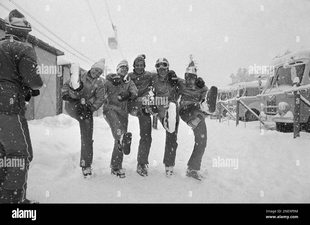 Canadian Capers as Five Olympic Skiers Cavort in the snow on Wednesday ...