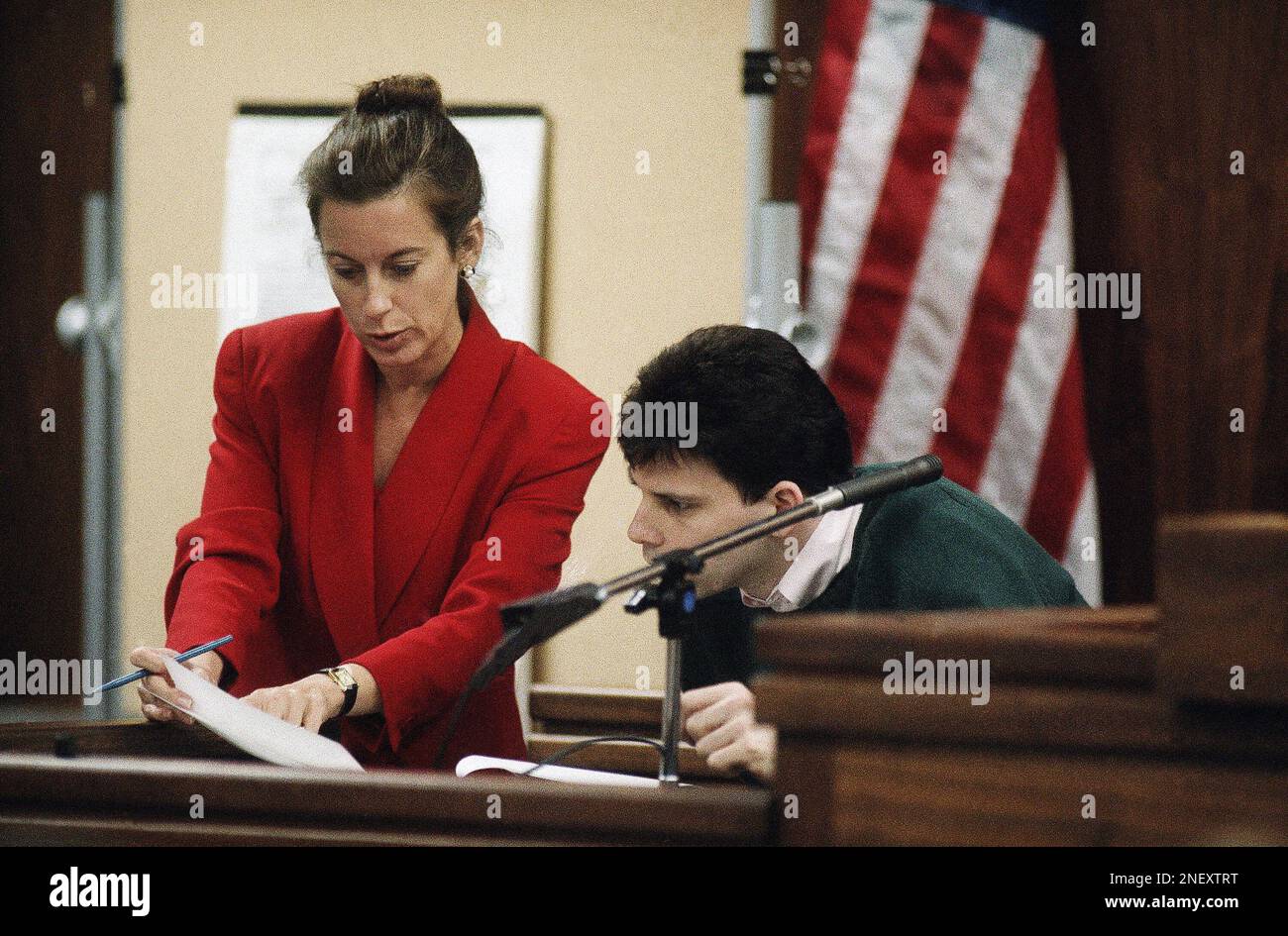 Lyle Menendez testifies during the Menendez brothers' trial of the ...