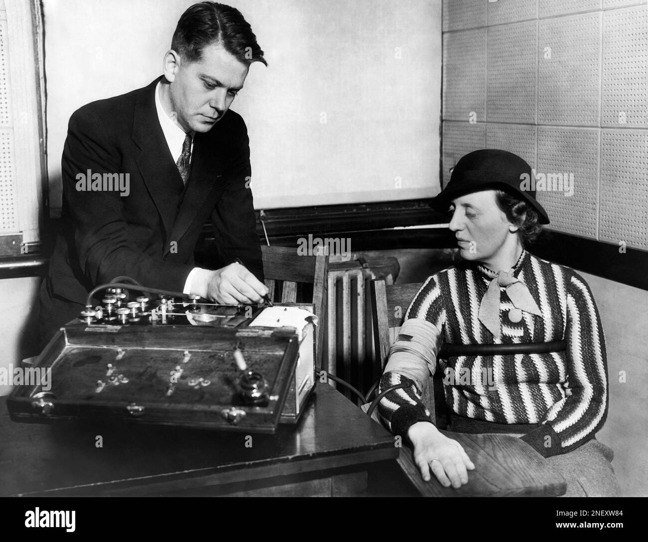 Anna Hauptmann takes a polygraph test, date and location unknown. (AP ...