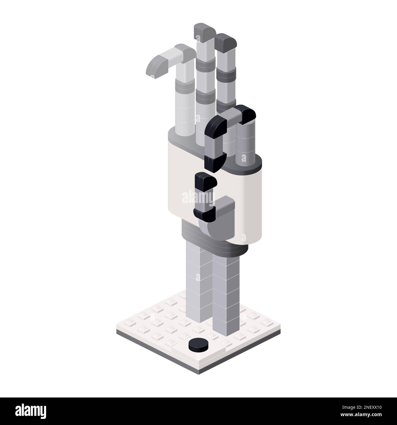 Robot hand in isometric on white. Vector clipart Stock Vector Image ...