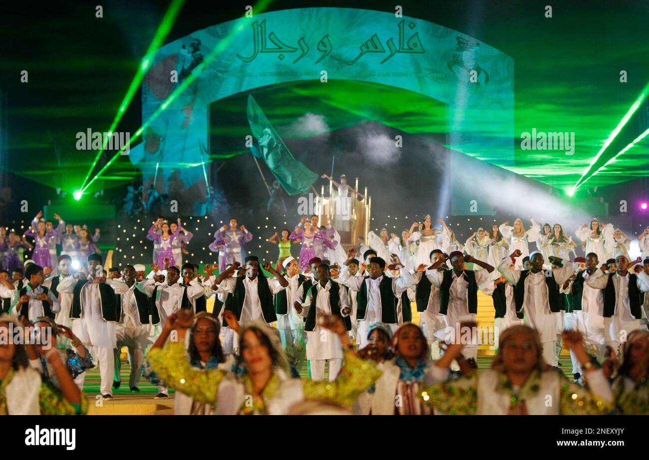 Dancers perform at a lavish private dance spectacle thrown for African ...