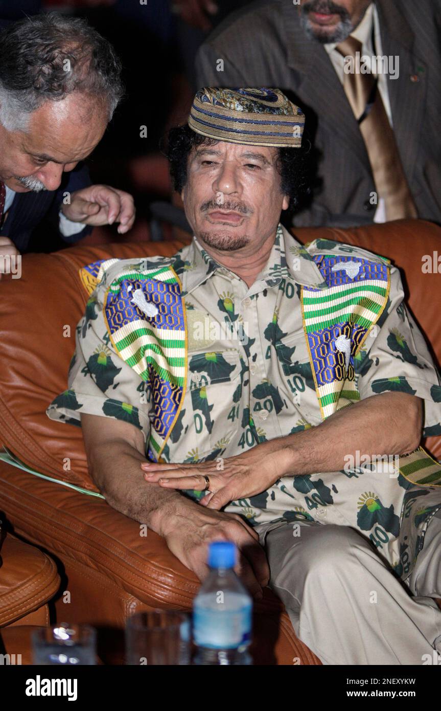 Libyan Leader Moammar Gadhafi attends a lavish private dance spectacle ...