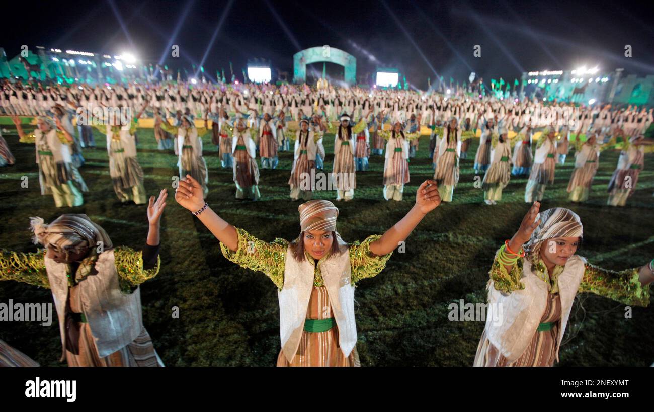 Dancers perform at a lavish private dance spectacle thrown for African ...