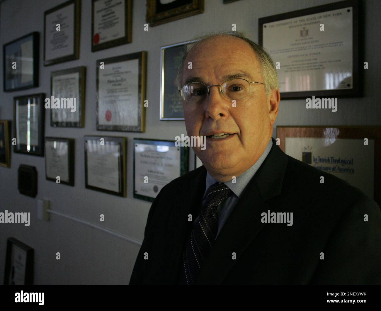 **HOLD FOR SHOUN HILL FOR STORY BY RACHEL ZOLL** Rabbi Charles Klein is ...