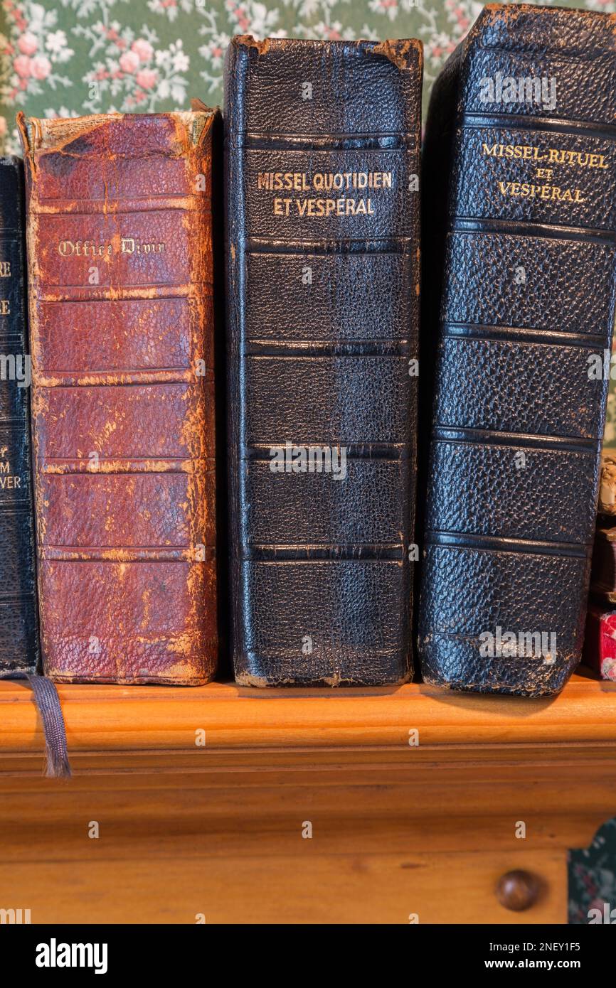 Leather bound book 1920s hi-res stock photography and images - Alamy