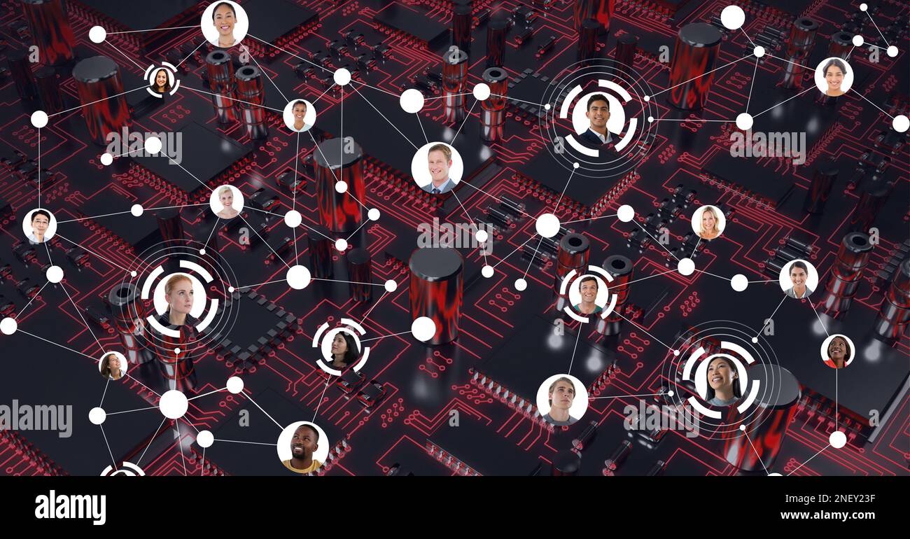 Animation networks connections over group hi-res stock photography and images - Alamy