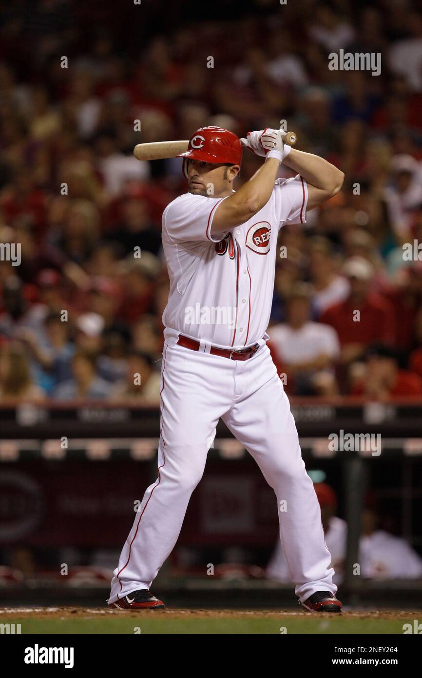 Cincinnati Reds' Kevin Barker in a baseball game, Friday, Aug. 28, 2009 ...