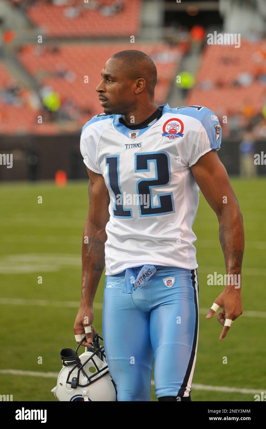 Tennessee Titans wide receiver Justin Gage before a preseason NFL ...